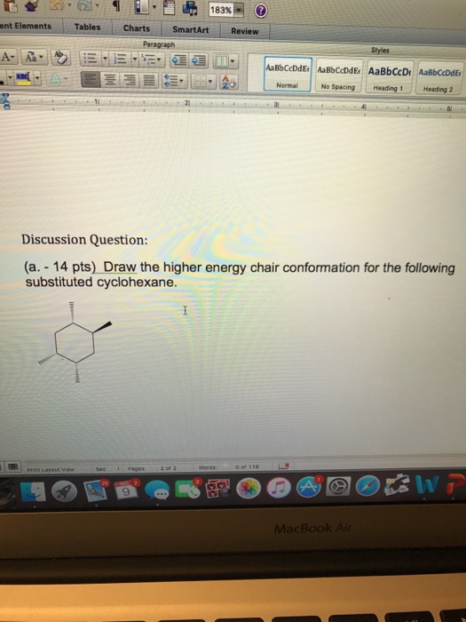 Solved Draw the higher energy chair conformation for the | Chegg.com