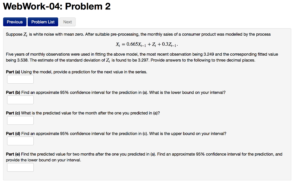 WebWork-04: Problem 2 Previous Problem List Next | Chegg.com