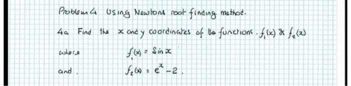 Solved Problem Using Newton?s root finding method 4a Find | Chegg.com