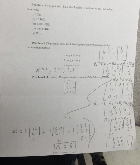 Solved Problem 1 (40 points): Find the Laplace transform of | Chegg.com