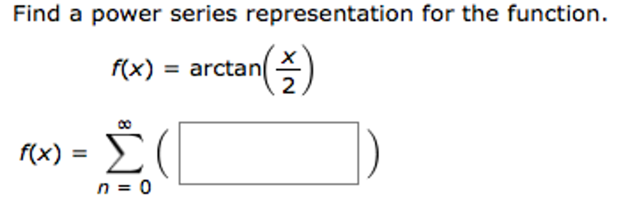 Solved Find a power series representation for the function. | Chegg.com