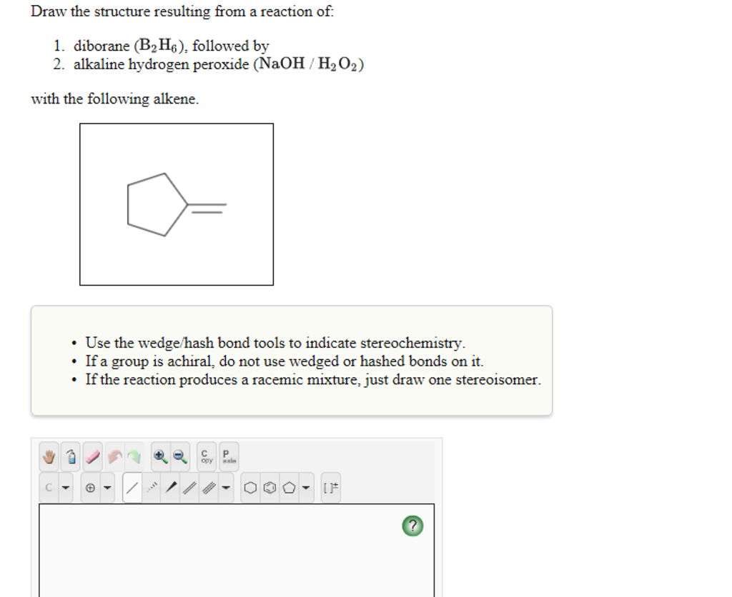 Solved Draw the structure resulting from a reaction of: 1. | Chegg.com