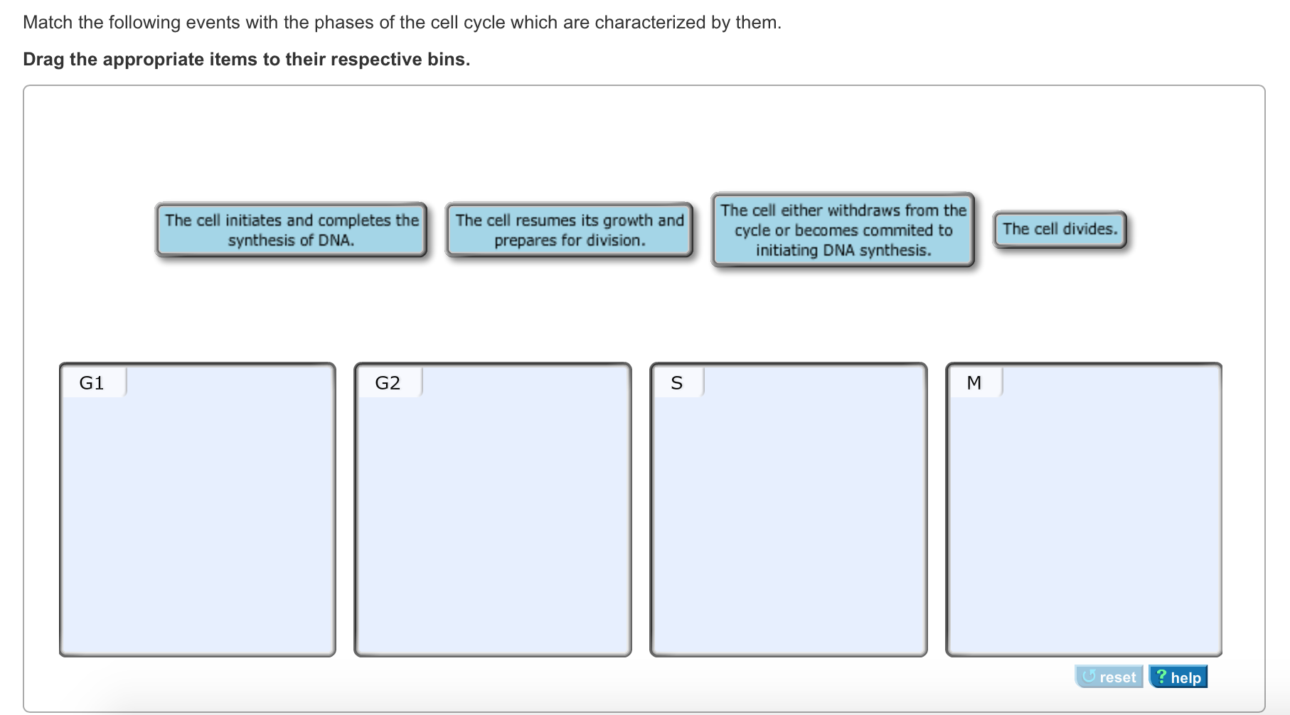 Solved Match the following events with the phases of the | Chegg.com