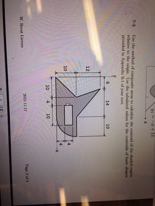 Solved Use the method of composite areas to calculate the | Chegg.com