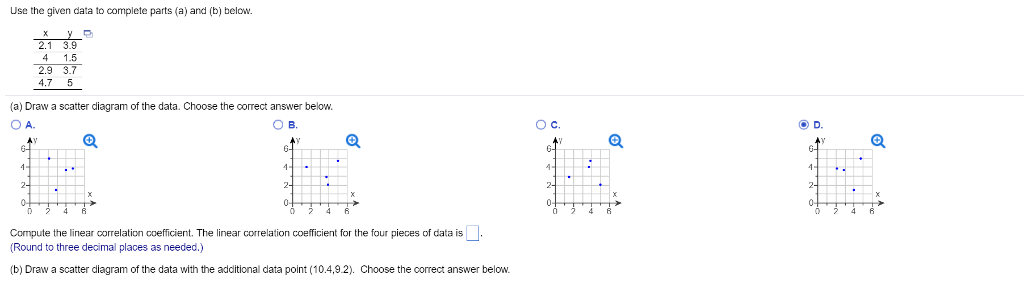Use the given data to complete parts (a) and (b) | Chegg.com