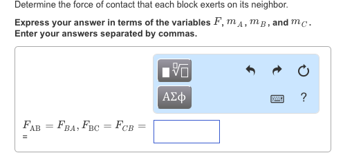Solved Three blocks on a frictionless horizontal surface are | Chegg.com