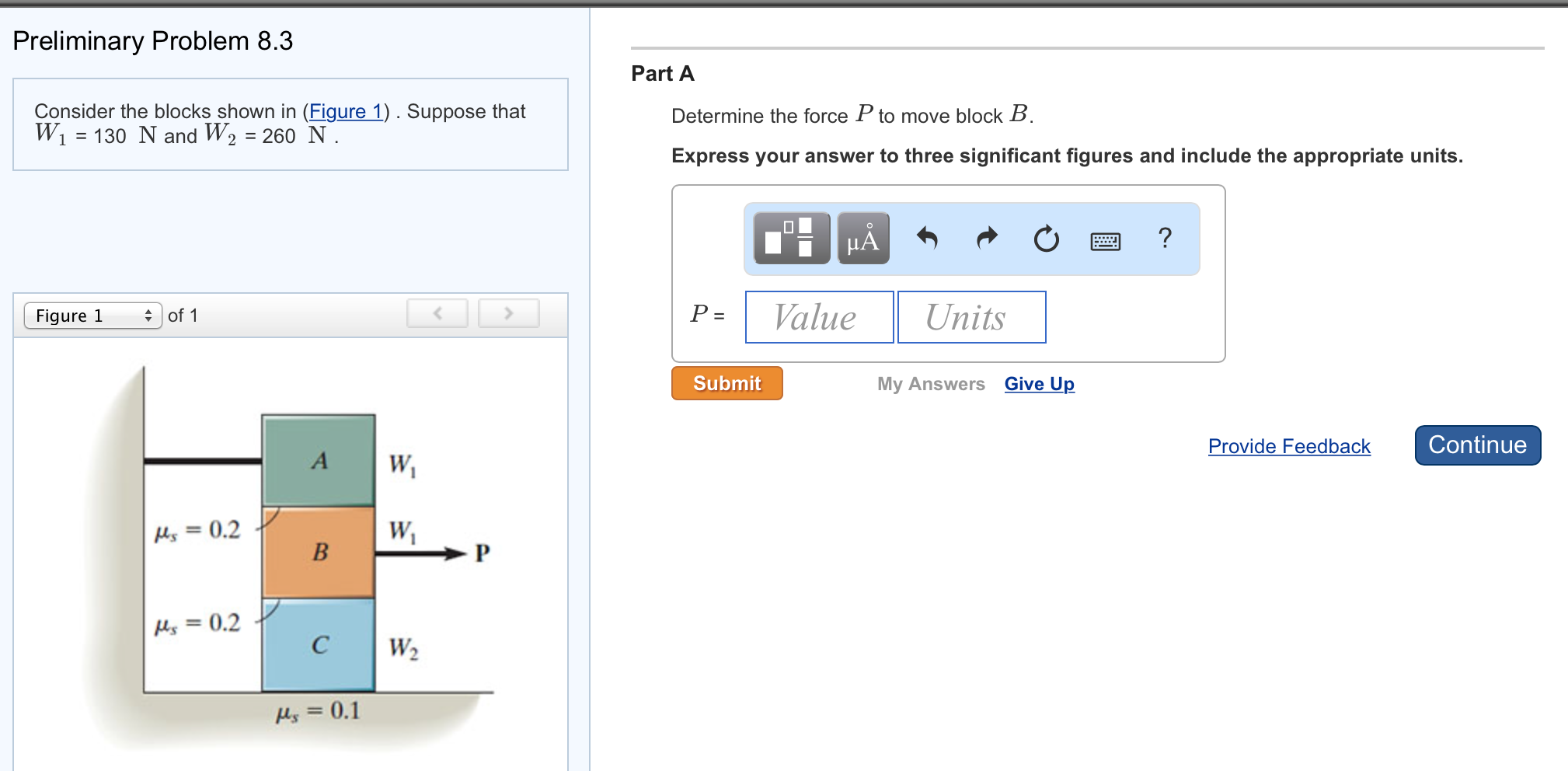 Solved Preliminary Problem 8.3 Consider the blocks shown n | Chegg.com