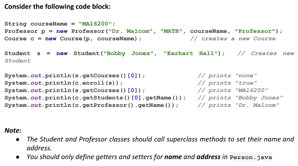 Solved Description Write a class Person.java that acts as a | Chegg.com