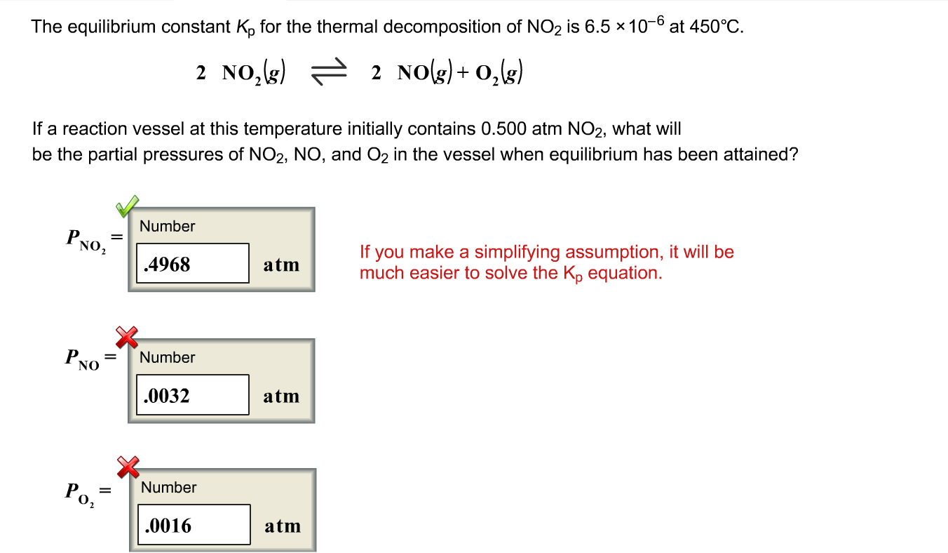 Solved The equilibrium constant Kp for the thermal | Chegg.com