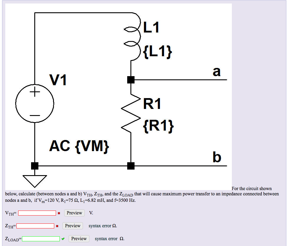 Solved L1 1L1) V1 R1 R1 AC (VM) For the circuit shown below, | Chegg.com