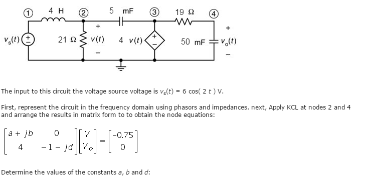 Solved The input to this circuit the voltage source | Chegg.com