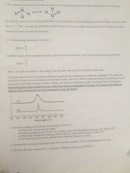 The umbrella inversion of ammonia can proceed via a | Chegg.com
