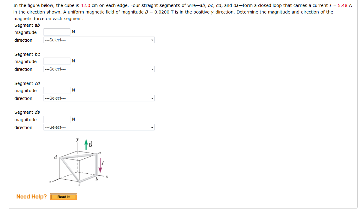 Solved In the figure below, the cube is 42.0 cm on each | Chegg.com
