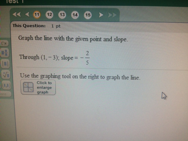 Solved Graph the line with the given point and slope. | Chegg.com
