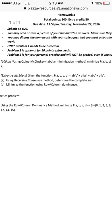 Solved Using Quine-McCluskey (tabular minimization method) | Chegg.com