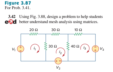 Solved Figure 3.87 For Prob. 3.41 3.42 Using Fig. 3.88, | Chegg.com