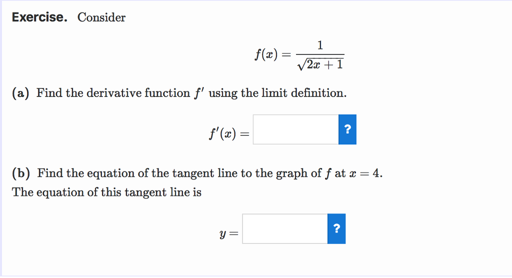 Solved Exercise. Consider f(x) = 2x +1 (a) Find the | Chegg.com