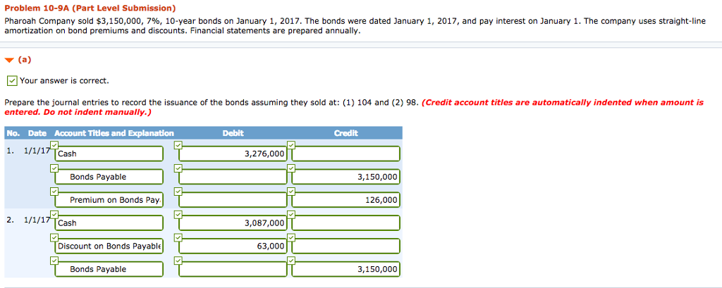 Solved Problem 10-9A (Part Level Submission) Pharoah Company | Chegg.com