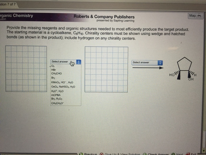 Solved Provide the missing reagents and organic structures | Chegg.com