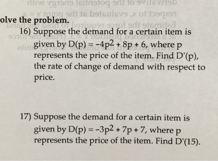 Solved Suppose the demand for a certain item is given by | Chegg.com