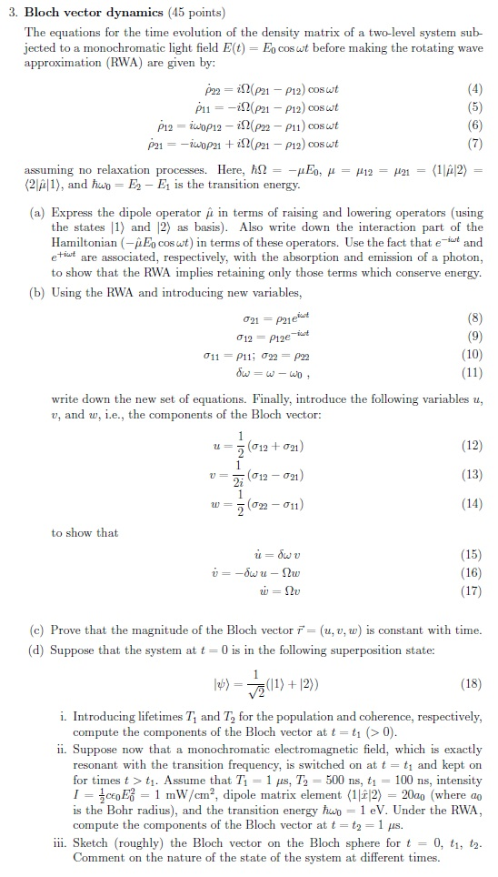 The equations for the time evolution of the density | Chegg.com