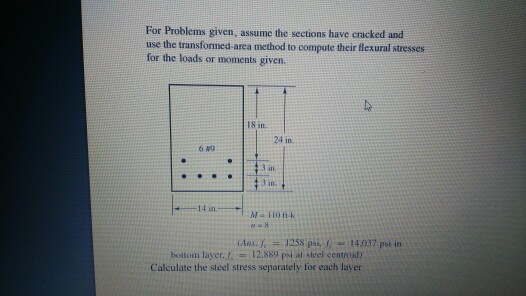 For Problems given, assume the sections have cracked | Chegg.com