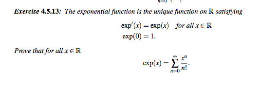 Solved The exponential function is the unique function on R | Chegg.com