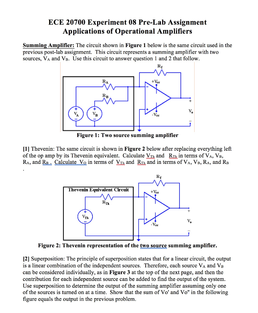 Solved ECE 20700 Experiment 08 Pre-Lab Assignment | Chegg.com