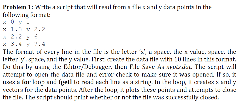 Solved Problem 1 Write A Script That Will Read From A File 5554
