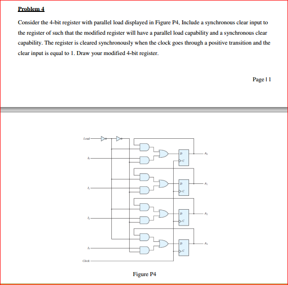 Solved Consider the 4-bit register with parallel load | Chegg.com Solved Consider the 4-bit register with parallel load | Chegg.com