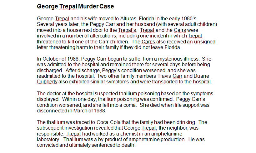 Solved What are the symptoms/inital effects of thallium | Chegg.com