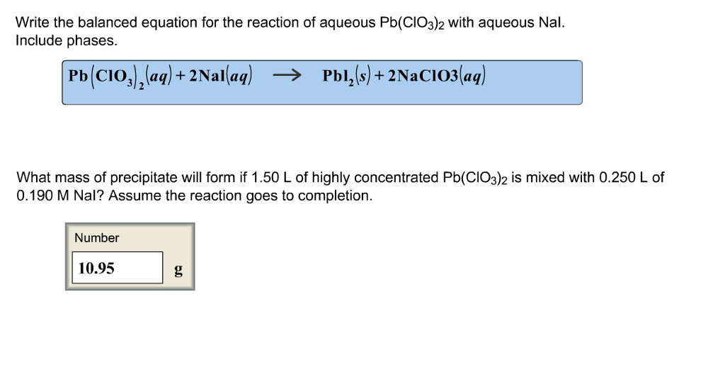 Solved Write the balanced equation for the reaction of | Chegg.com