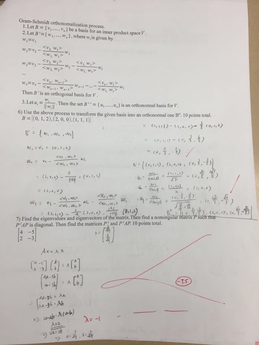 Solved Gram Schmidit Orthonormalization Process Let B 0096