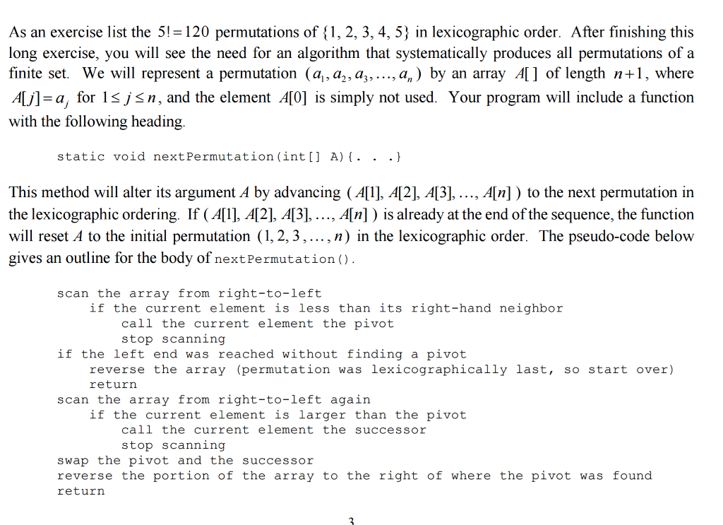 Solved As an exercise list the 5! = 120 permutations of {1, | Chegg.com