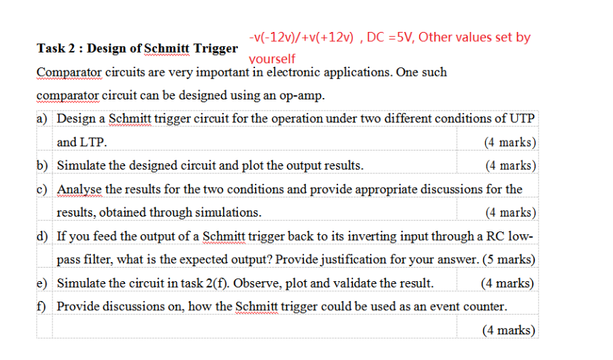 Solved Comparator Circuits Are Very Important In Electronic Chegg