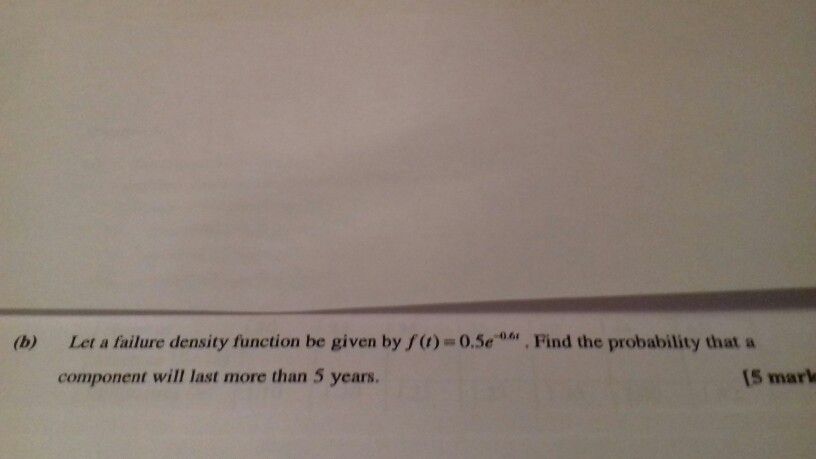 Solved Let a failure density function be given by /(,) = | Chegg.com