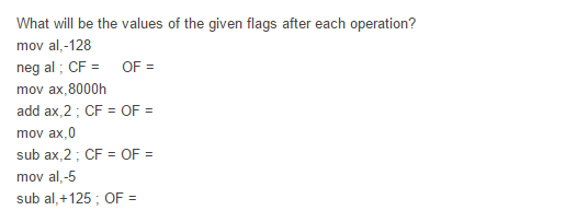 Solved What will be the values of the given flags after each | Chegg.com