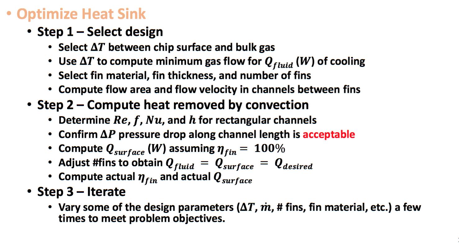 Solved Heat sink fin design | Chegg.com