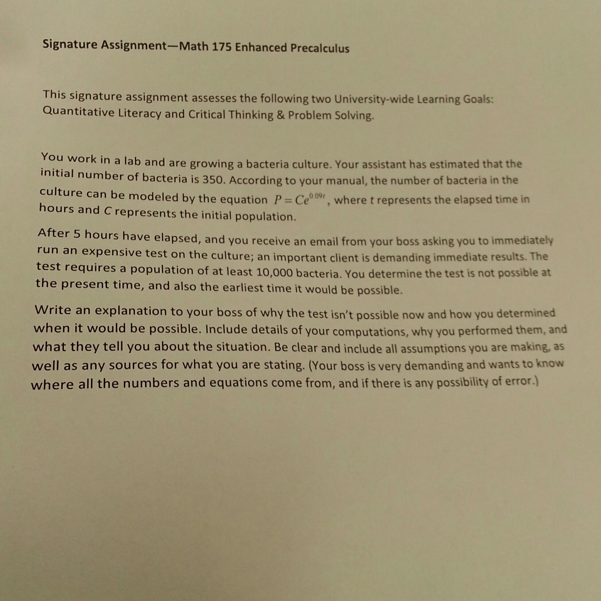 Solved Signature Assignment-Math 175 Enhanced Precalculus | Chegg.com