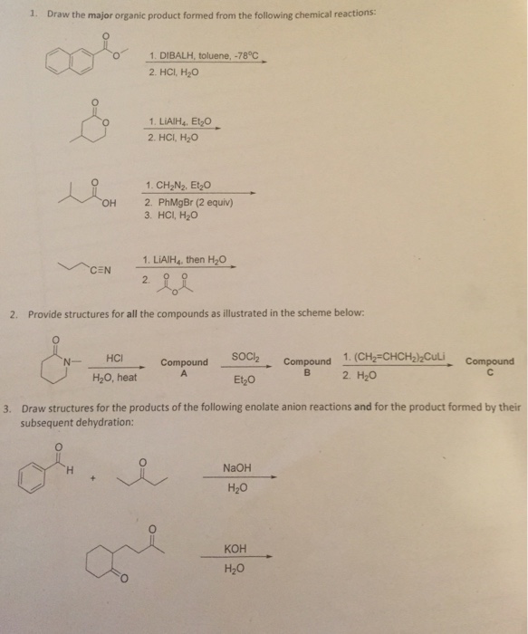 Solved Draw the major organic product formed the following | Chegg.com