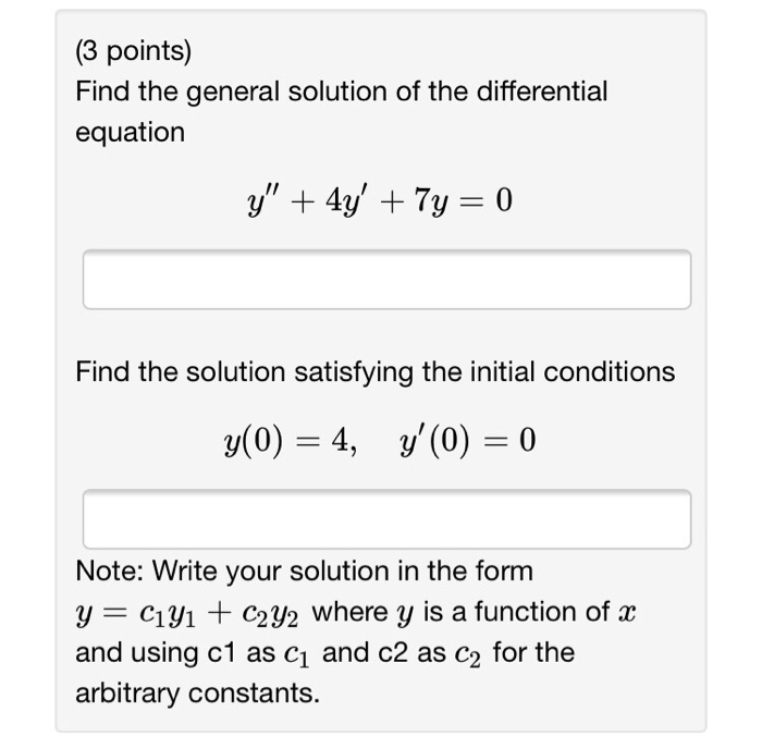 Solved Find the general solution of the differential | Chegg.com
