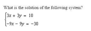 Solved What is the solution of the following system? {3x + | Chegg.com
