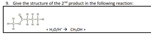 Solved 8. Draw the structure of the organic product of the | Chegg.com