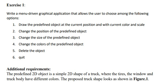 Solved Exercise 1 Write a menu-driven graphical application | Chegg.com