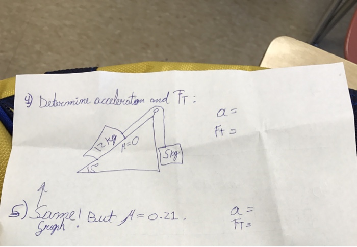 Solved Determine acceleration and F_T: a = F_T | Chegg.com