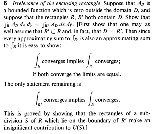 Irrelevance of the enclosing rectangle. Suppose that | Chegg.com