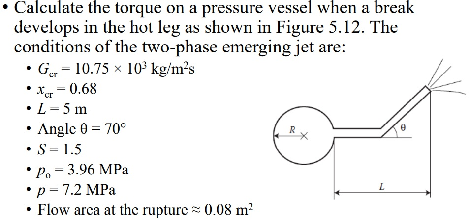 . Calculate the torque on a pressure vessel when a | Chegg.com