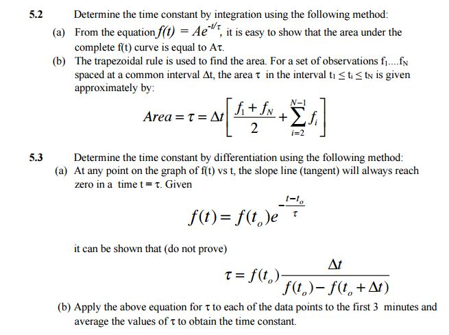 Solved Determine the time constant by integration using the | Chegg.com