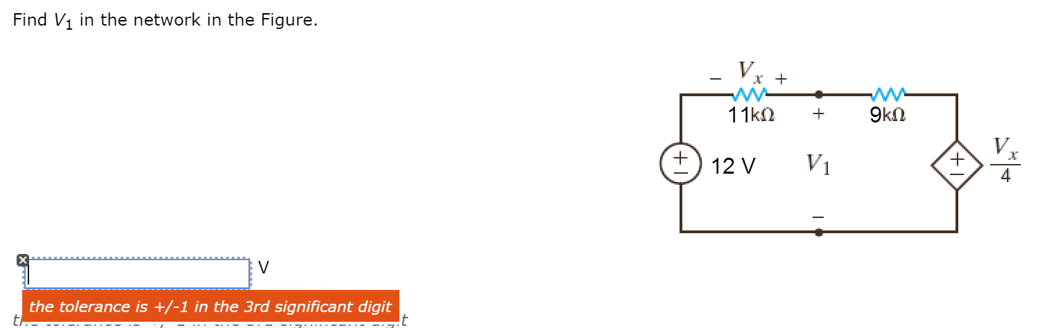 Solved Find V1 in the network in the Figure. V The | Chegg.com