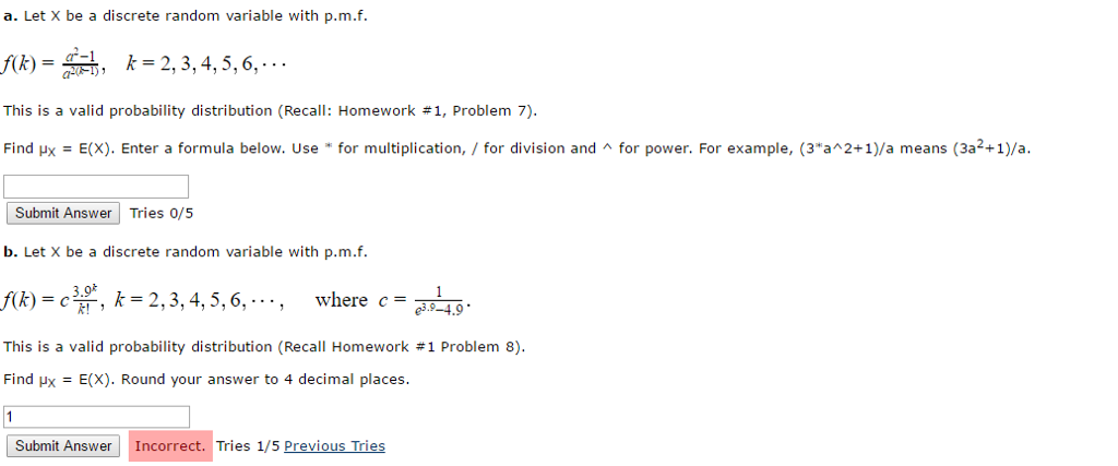 Solved Let X be a discrete random variable with p. m. f. | Chegg.com